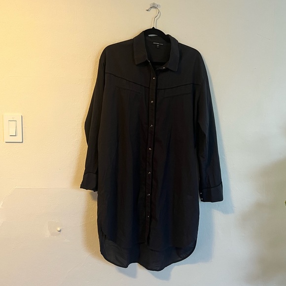 James Perse | Dresses | James Perse Western Style Black Short Dress ...